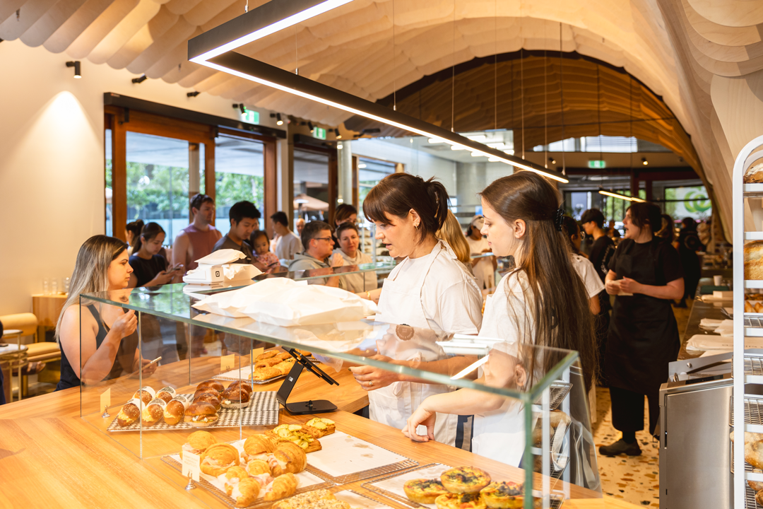 Baker D. Chirico cuts the ribbon on its Newstead bakery